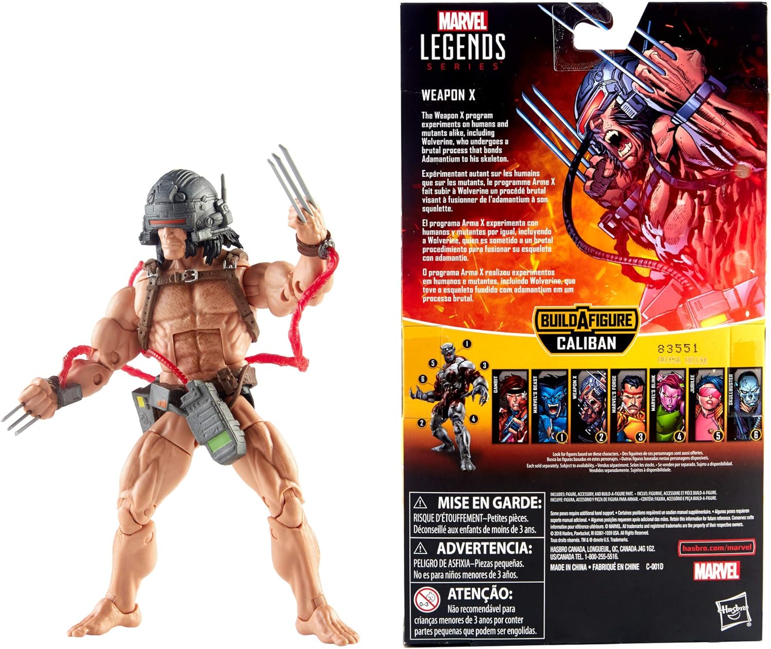 Hasbro Marvel Legends Series 6″ Collectible Action Figure Weapon X Toy ...
