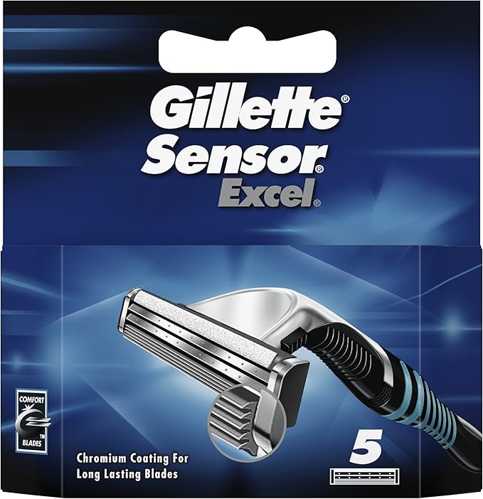 Gillette Sensor Excel Men's Razor Blades, 5 Refills: Amazon.co.uk ...