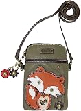 Chala Handbag Patch Crossbody FOX Mauve Purple Brown Bag: Handbags ...