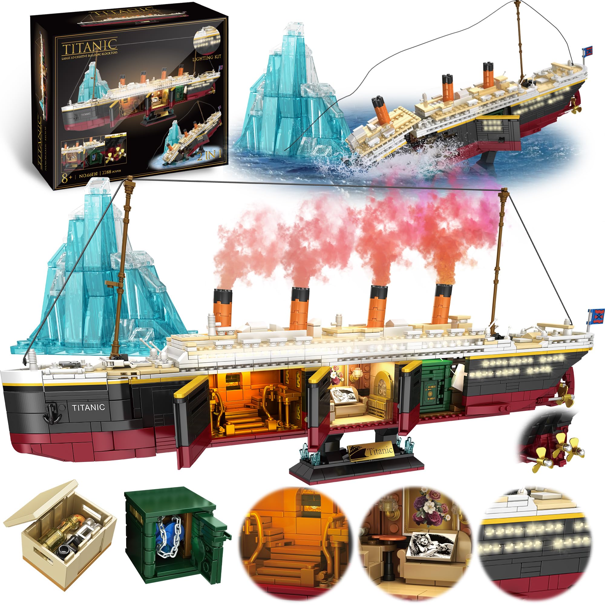 Mua Titanic Building Set, 2288 Pcs Titanic Model Block Set with ...