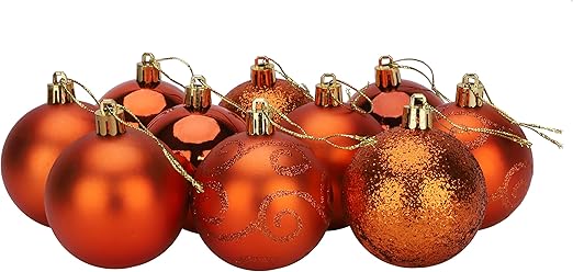 Christmas Concepts® Pack of 10-60mm Christmas Tree Baubles - Shiny ...