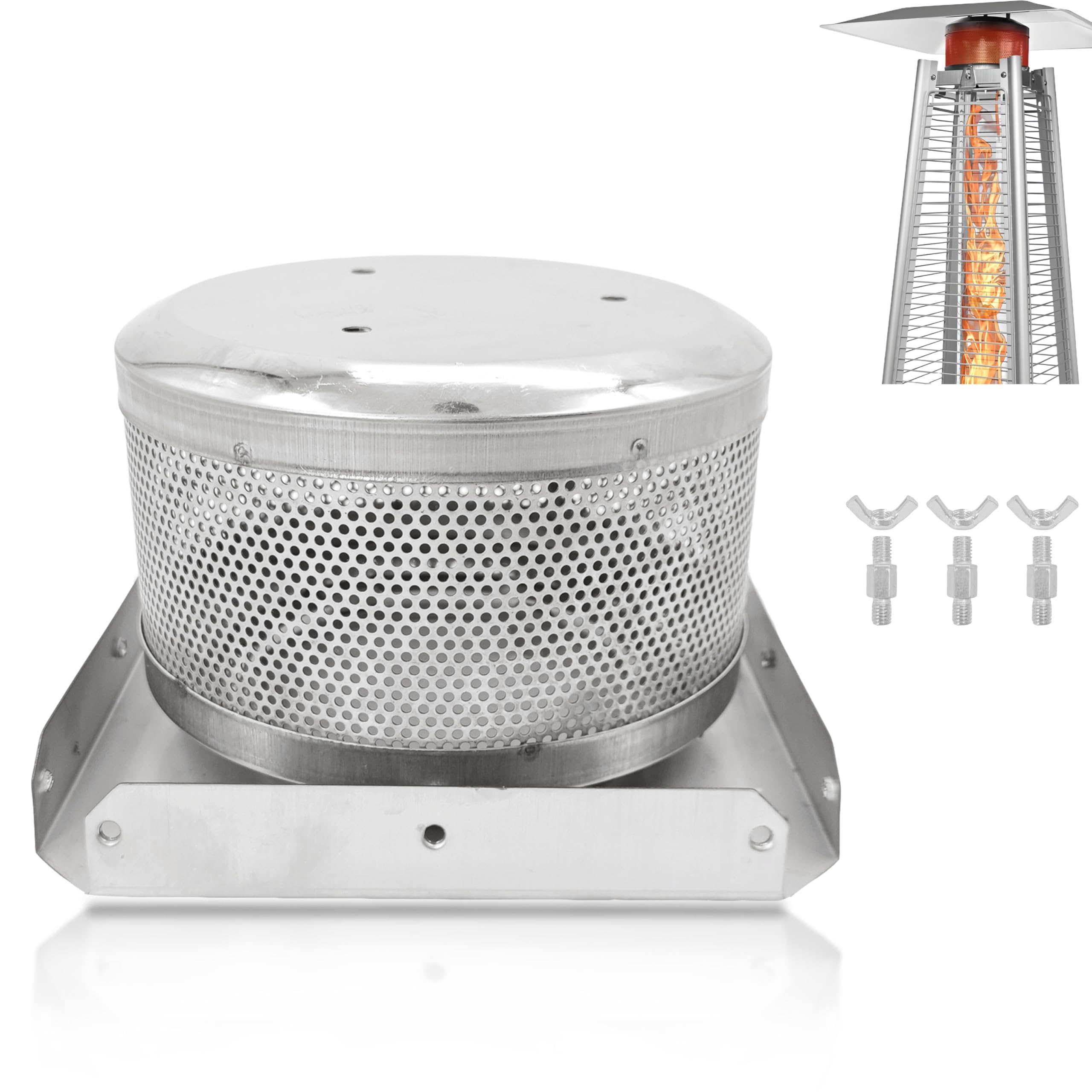 Patio Heater Burning net and Base 4-Sided Pyramid Heater Replacement ...