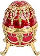 Amazon.com: QIFU-Hand Painted Enameled Faberge Decorative Hinged ...