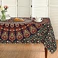 Amazon.com: Horaldaily Rectangular Tablecloth 60x84 Inch, Boho Bohemian ...