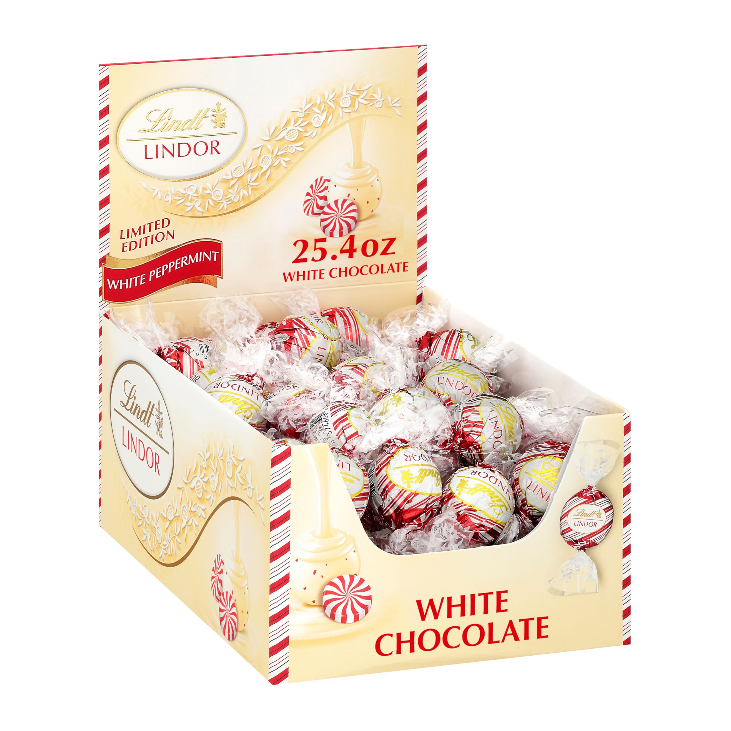 Mua Lindt LINDOR White Chocolate Peppermint Truffles, White Chocolate ...