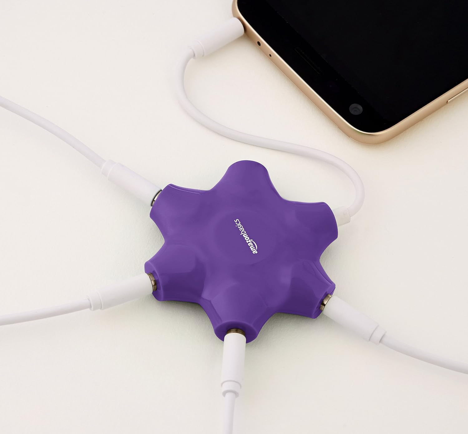 Amazon Basics 5-Way Multi Headphone Splitter, Purple – BigaMart