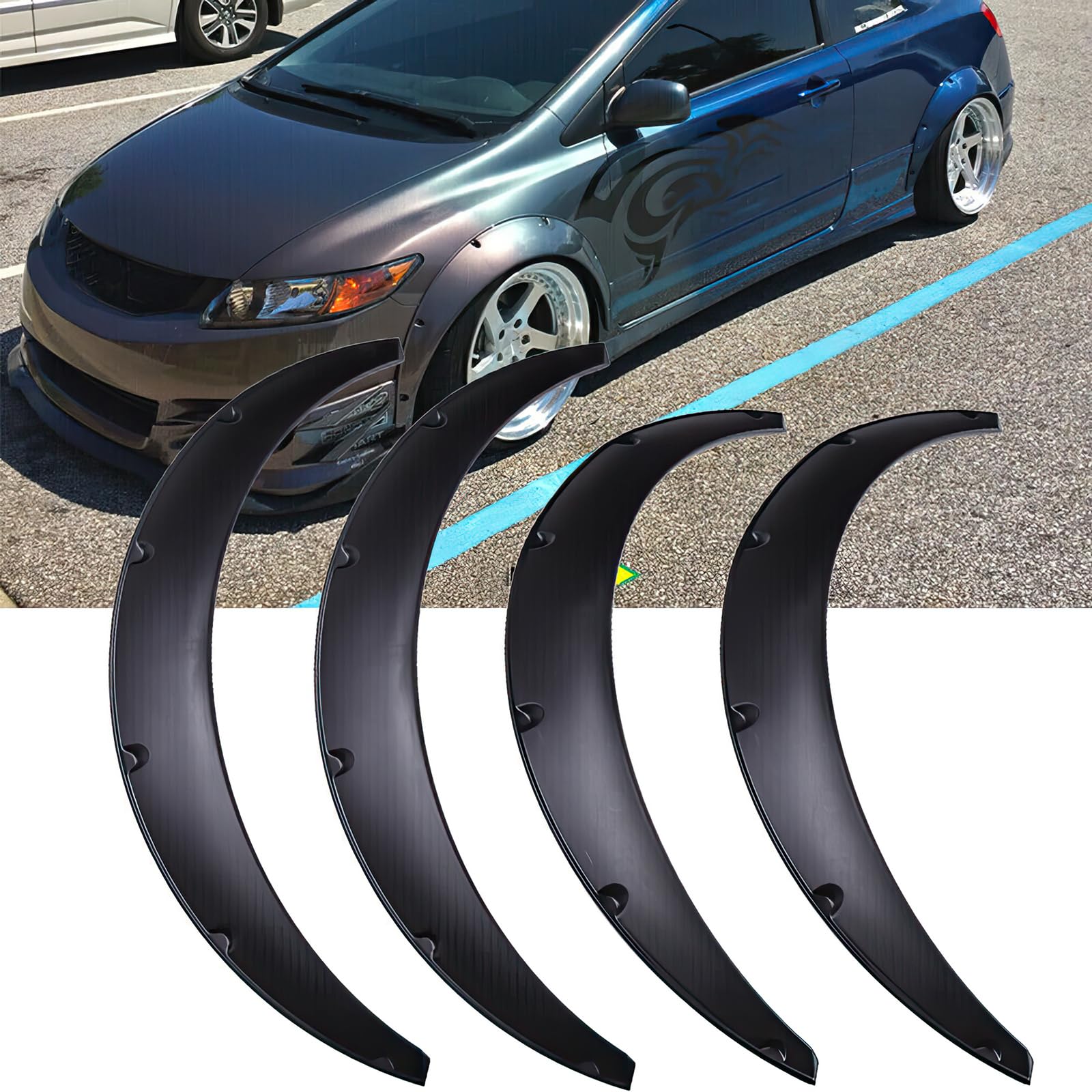 Mua DREAMOTOR 4pcs Universal Fender Flares, 890mm Wide Body Fender ...