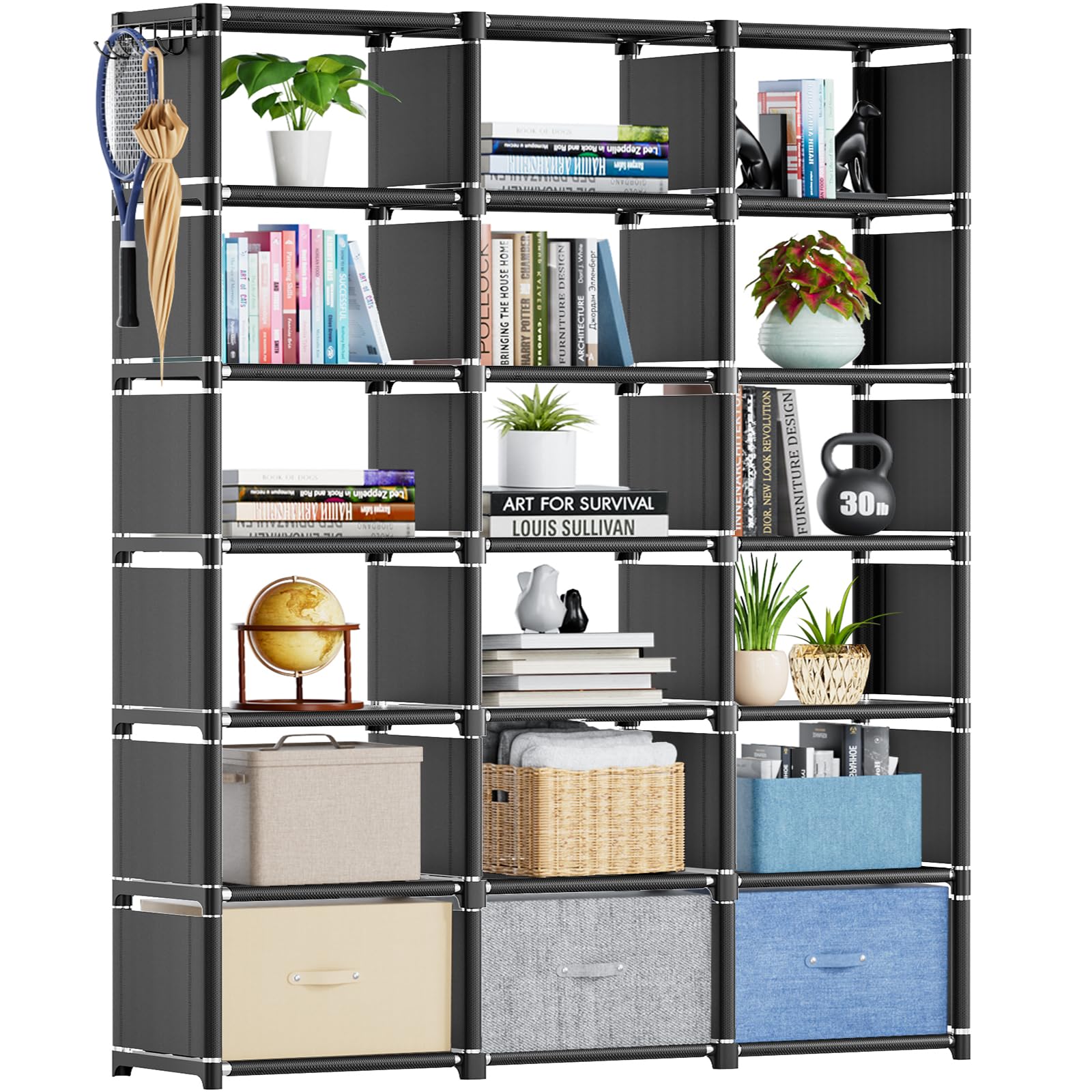 Mua Mavivegue Book Shelf, 18 Cube Storage Organizer, DIY Bookcase ...