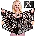 Amazon.com : Yatufom Large 50th Birthday Card with Envelope, Happy 50th Birthday Decorations for ...
