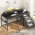 Amazon.com: YOMILUVE Computer Desk with 3 Drawers & Storage Shelf ...