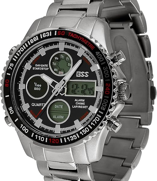 ESS wa034-ess – Wrist Watch, Stainless Steel Strap Silver: ESS: Amazon ...