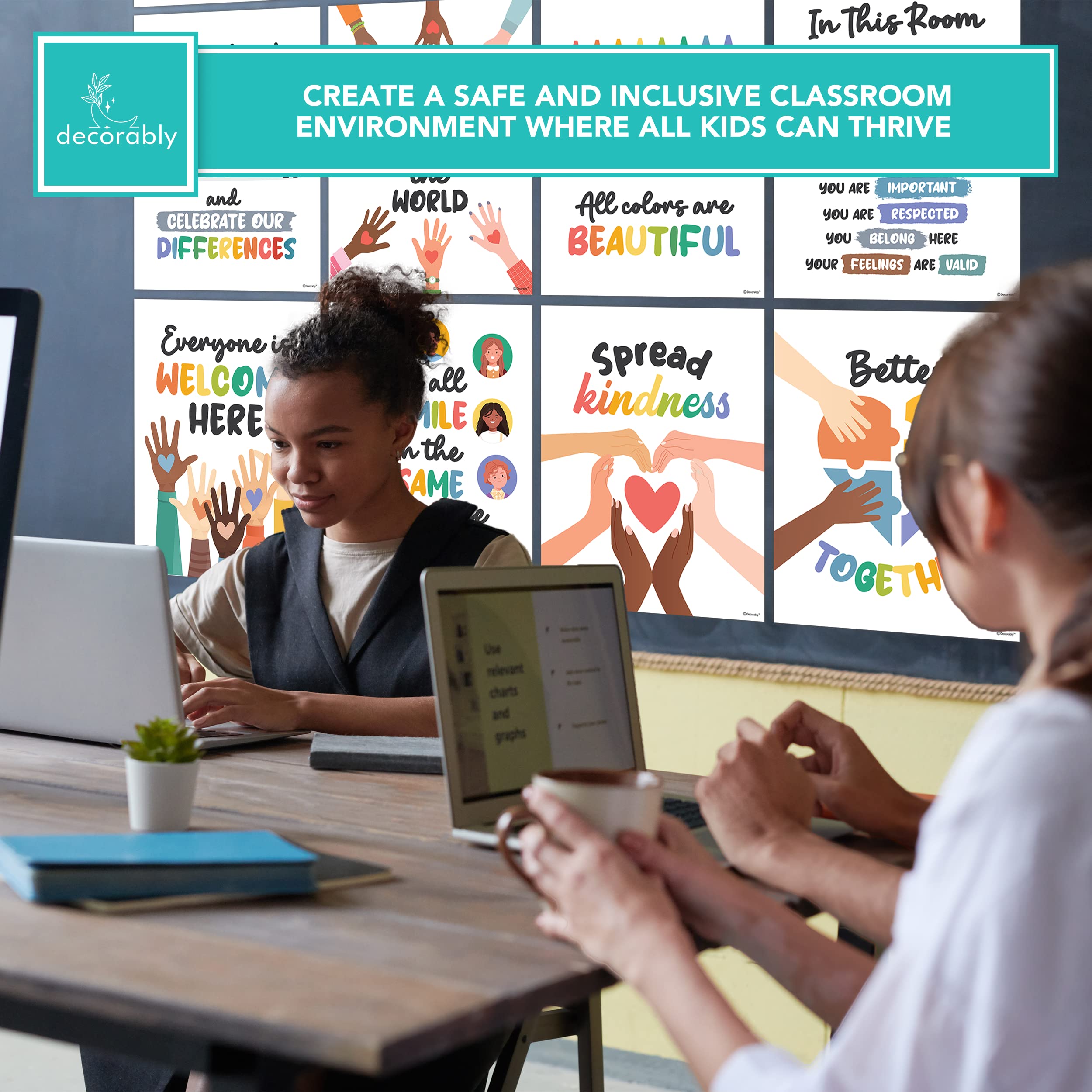 Mua Decorably Diversity Posters for Classroom - 12 Inclusion Posters ...