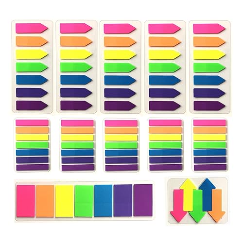 JZK 2240 pcs Mini sticky notes translucent plastic index tabs book page ...