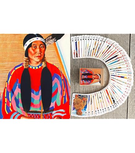 American Indian Themed Playing Cards C1885 Native American Indian Red