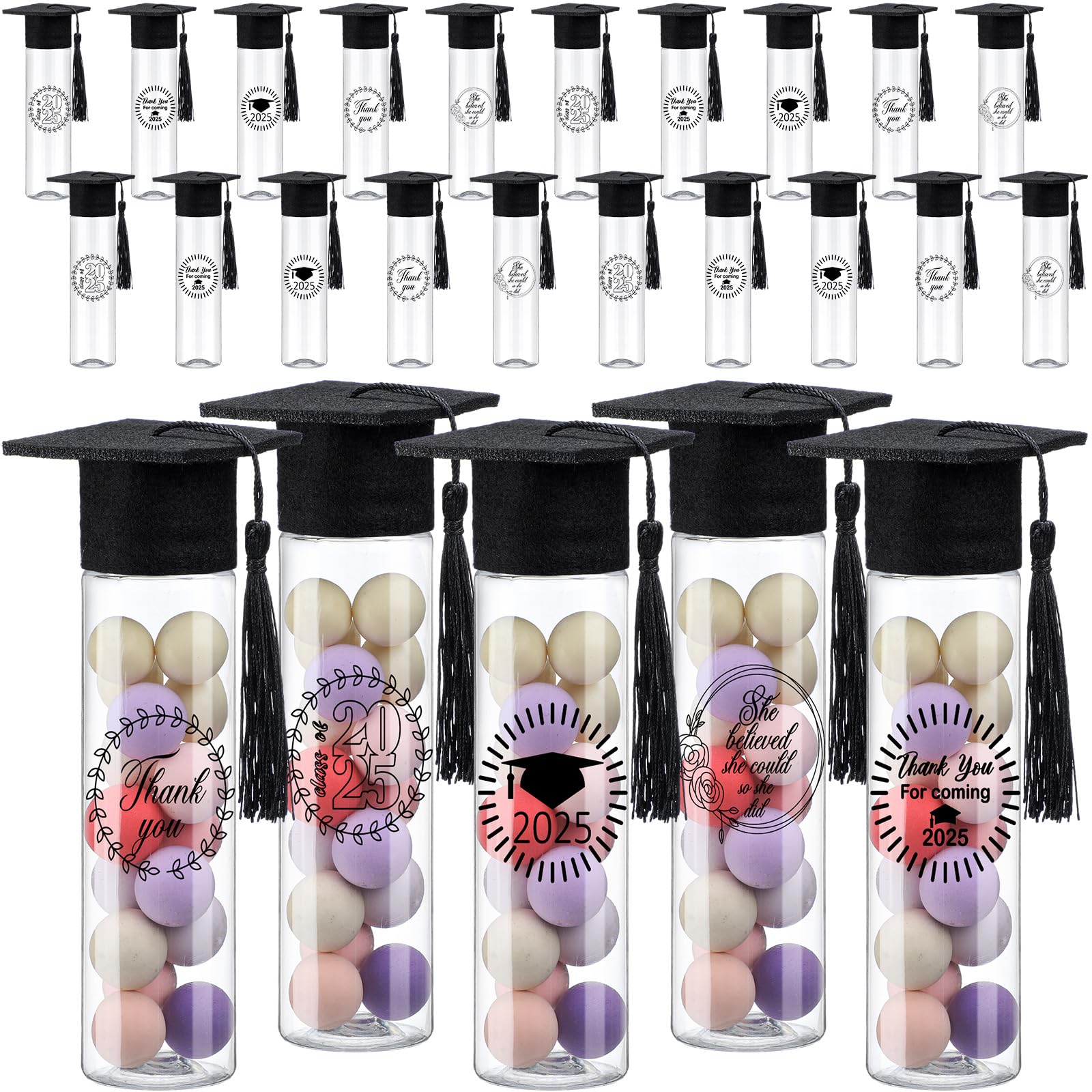 Teenyyou 25 Set Graduation Gum Tubes Class of 2025 Graduation Candy ...