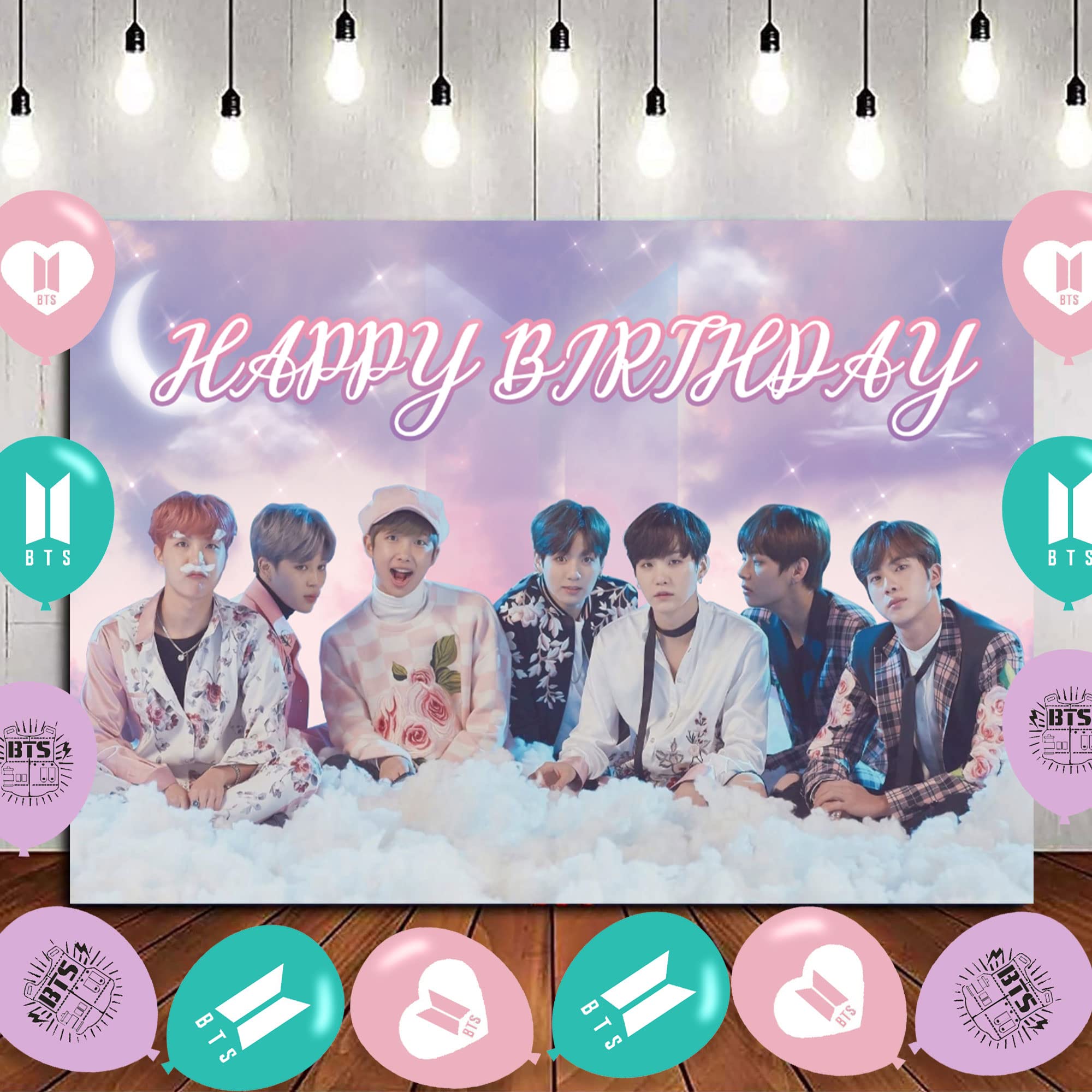 Mua BTS Bangtan Boys Happy Birthday Backdrop Cartoon BTS Banner Poster ...