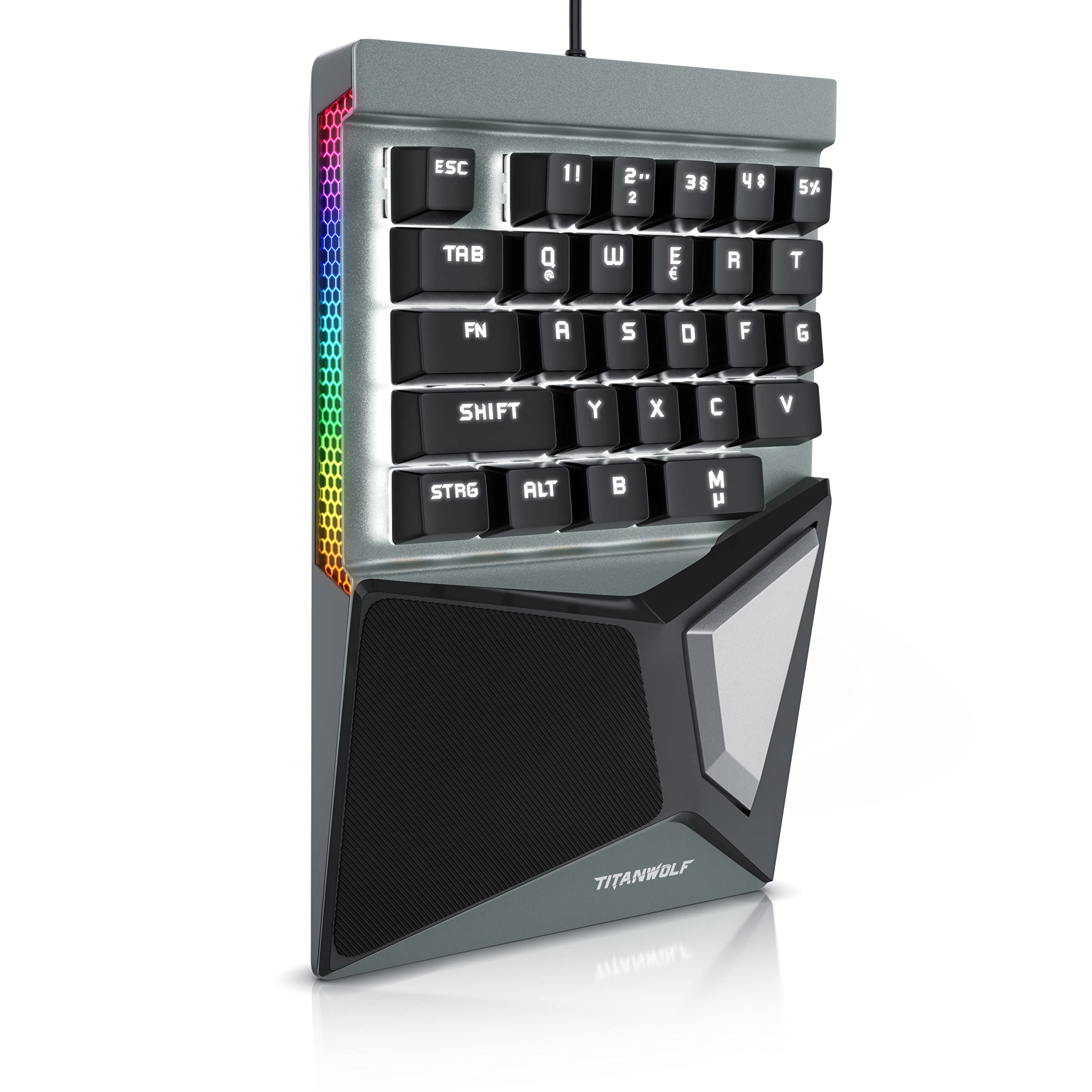 Mua Titanwolf One-Handed Gaming Keyboard, Gaming Keypad Numeric Keypad, Mechanical One-Handed ...
