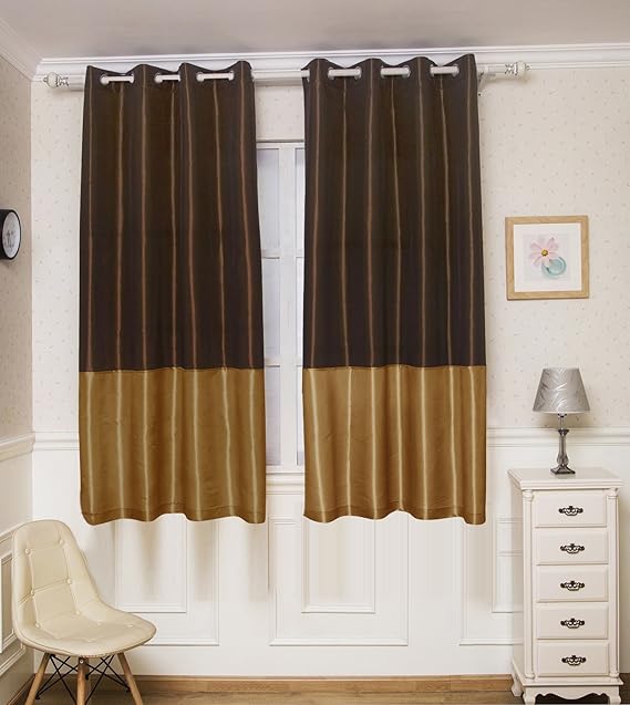 Amazon.com: HollyHOME 2 Panels Two Tone Stitching Color Modern Room ...