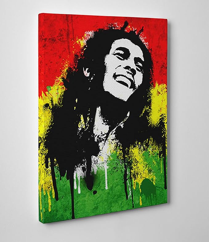 Canvas Wall Art Prints - Bob Marley 1 - 102cm X 76cm: Amazon.co.uk ...