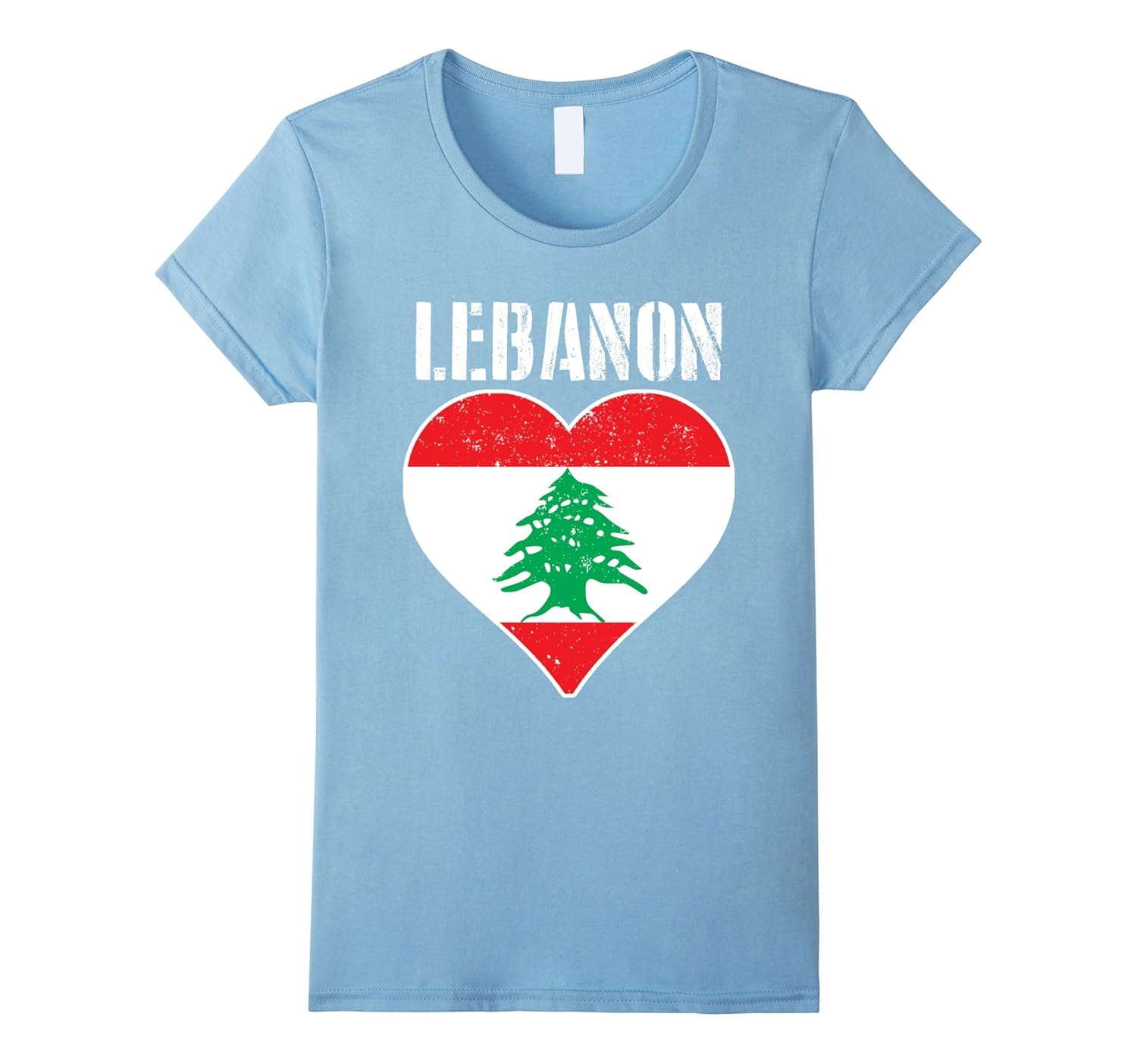 Lebanon Heart Flag T-shirt – I love Lebanon Shirt-4LVS – 4loveshirt
