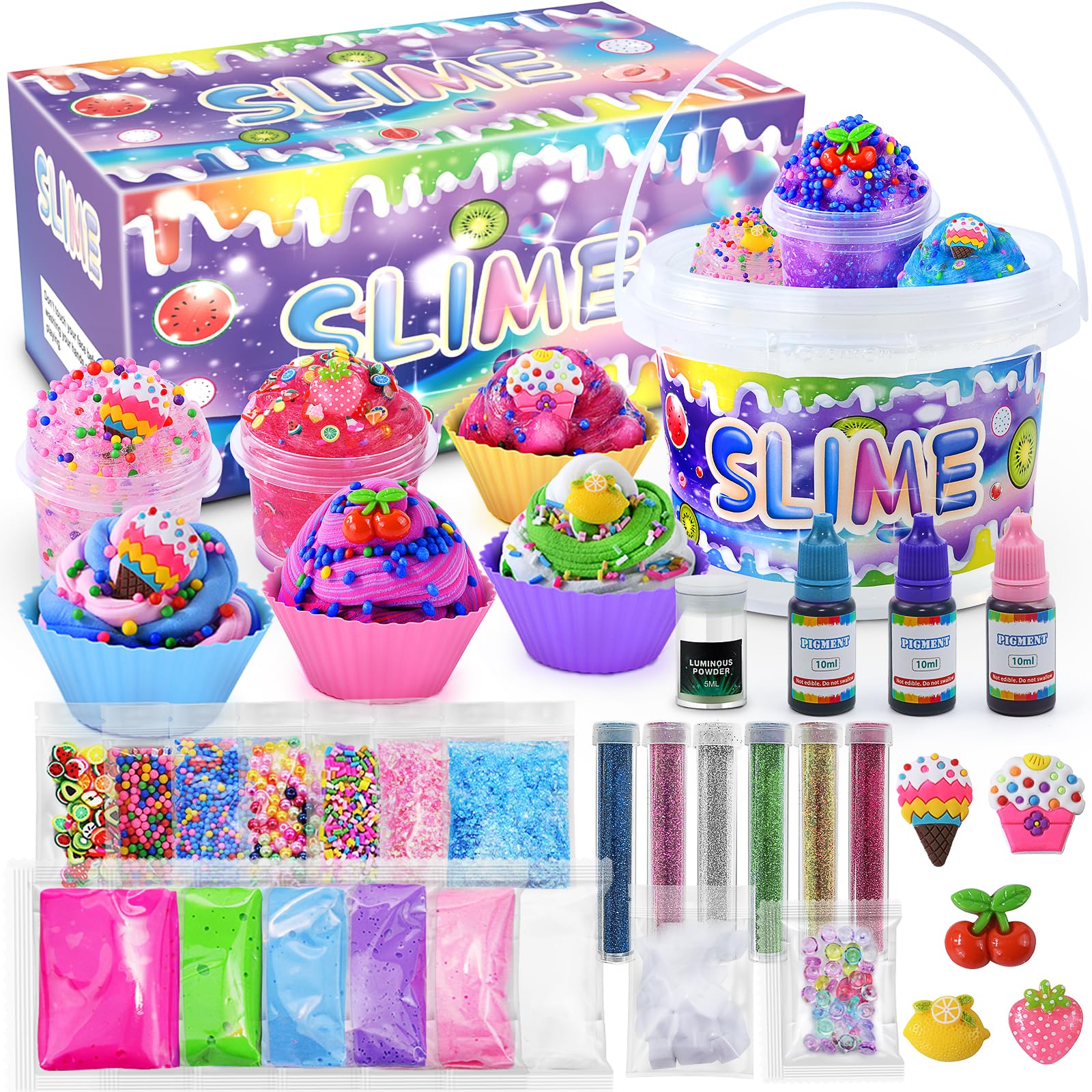 Mua Elover Clear Slime Making Kits with Premade Slime for Kids DIY with ...