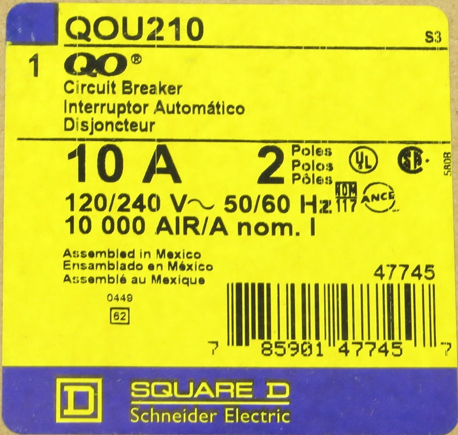 Square D Qou210 Miniature Circuit tillescenter Circuit Protection ...