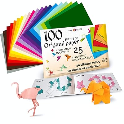 Buy Origami Paper | 100 Origami Paper Kit Sheets 20 Colors 6x6 | with ...