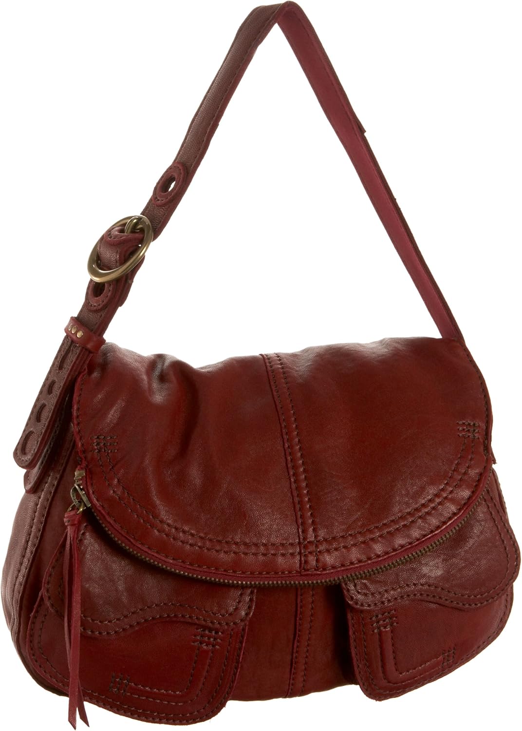 Lucky Brand Leather Stash Bag red Size: One Size: Amazon.co.uk: Shoes ...