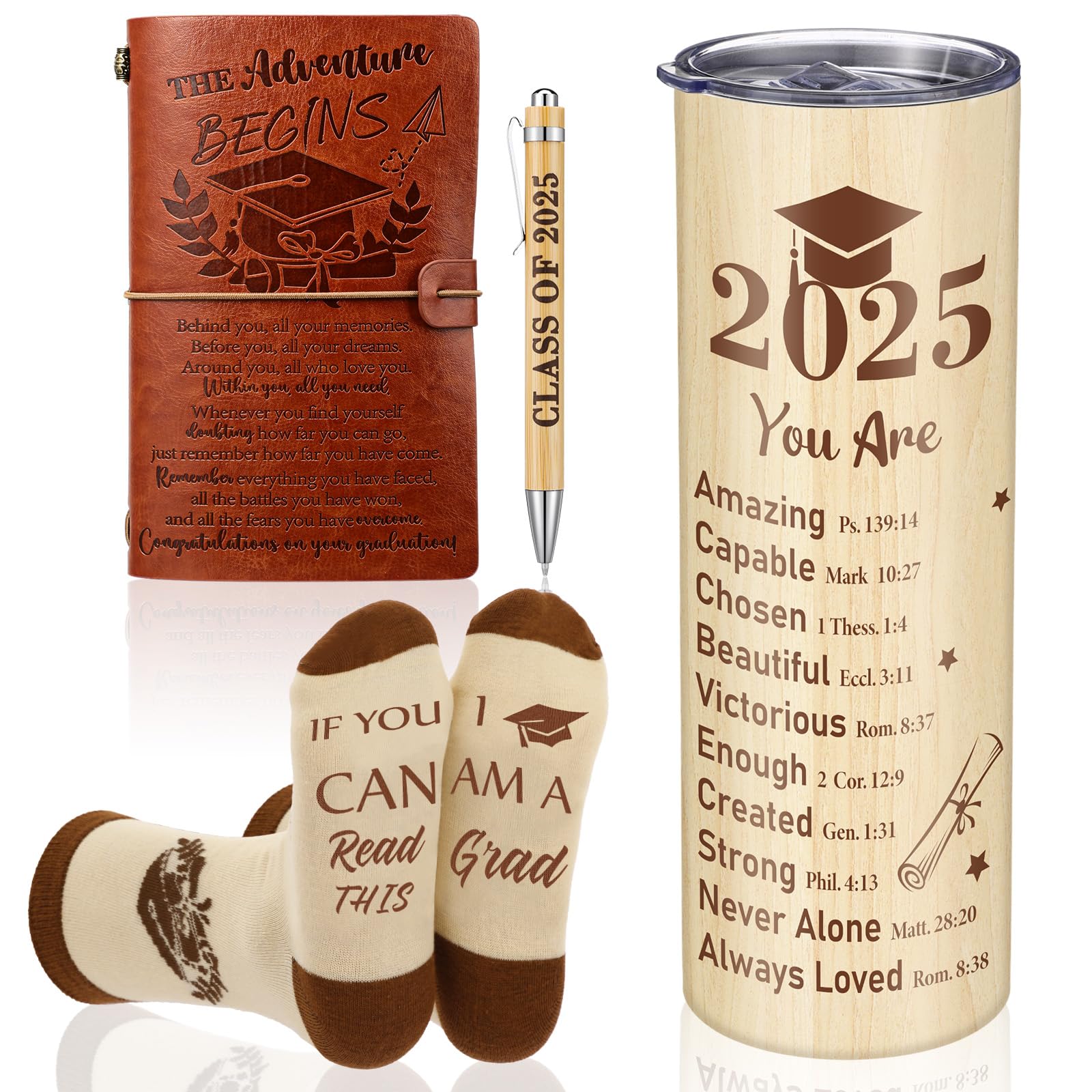 Skylety 4 Pcs Class of 2025 Inspirational Graduation Gift Set ...