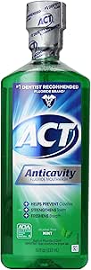 Amazon.com: ACT Alcohol Free Anticavity Fluoride Rinse, Mint - 18 oz ...