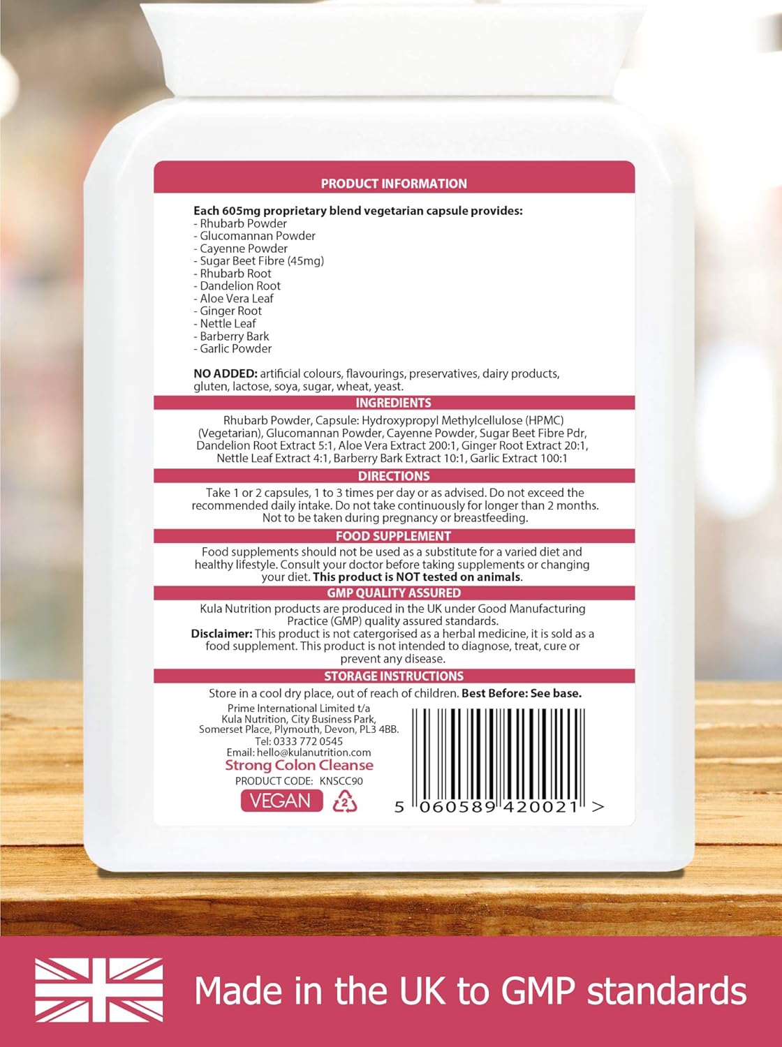 Strong Colon Cleanse Detox – 90 Vegan Capsules – High Strength Herbal ...