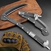 VALHALLA Folding Sickle, Black Sharp Folding Scythe with 2 Sections ...