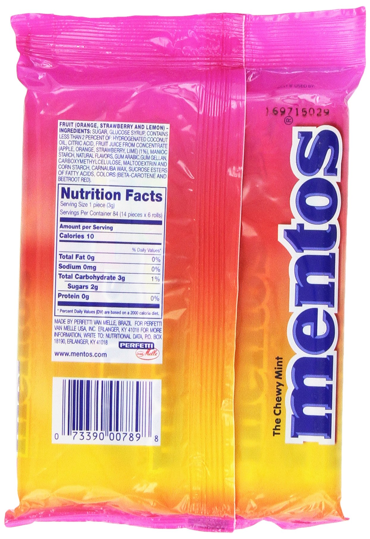 Mentos Chewy Mint Candy Roll, Fruit, Non Melting (Pack of 6)- Buy ...