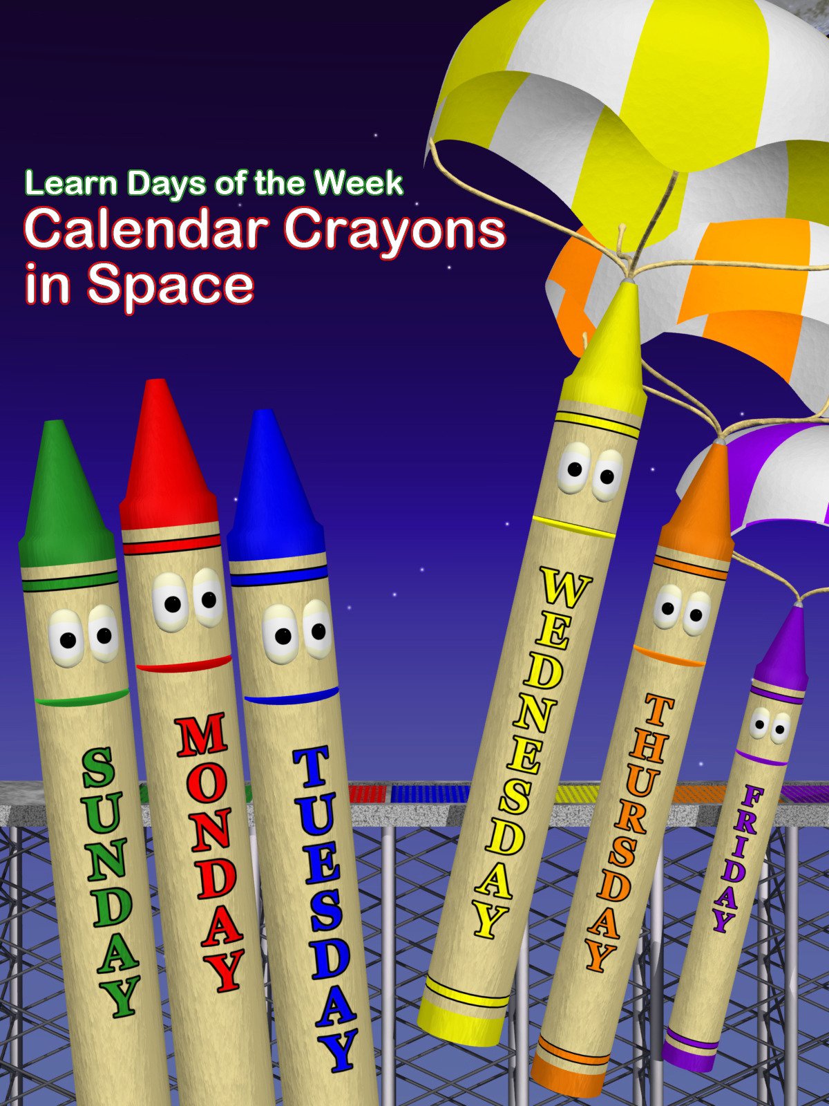 Amazon.com: Learn Days of the Week: Calendar Crayons in Space : Matthew ...