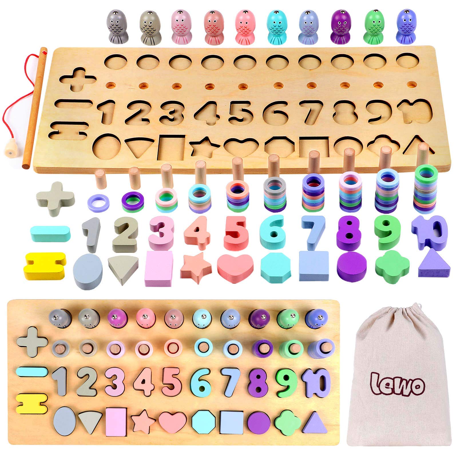 Buy Lewo Wooden Number Puzzle Montessori Toys Shape Sorter Counting Game Magnetic Fishing Game buy-lewo-wooden-number-puzzle-montessori-toys-shape-sorter-counting-game-magnetic-fishing-game