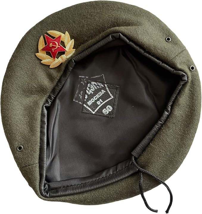 Russian Ground Forces Standard Khaki Beret Military Style Hat Cap with ...