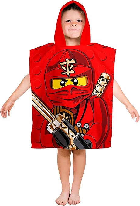 LEGO Ninjago Warrior' Kids Poncho, Cotton, Multi-Colour, Single: Amazon ...