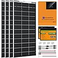 ECO-WORTHY 3.2KWH Solar Panel Kit 800W with 4 Pcs 195wW Bifacial Solar Panel + 100AH LiFePO4 ...