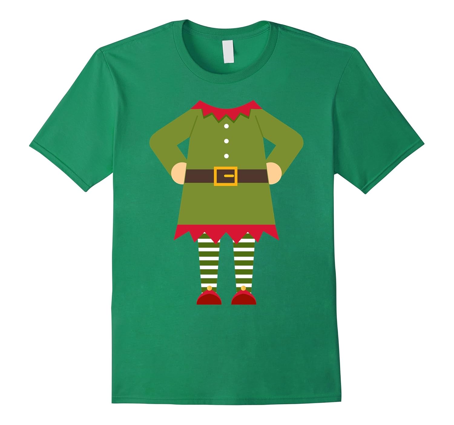 Funny Christmas Elf Body Costume Girl T shirt TD Teedep