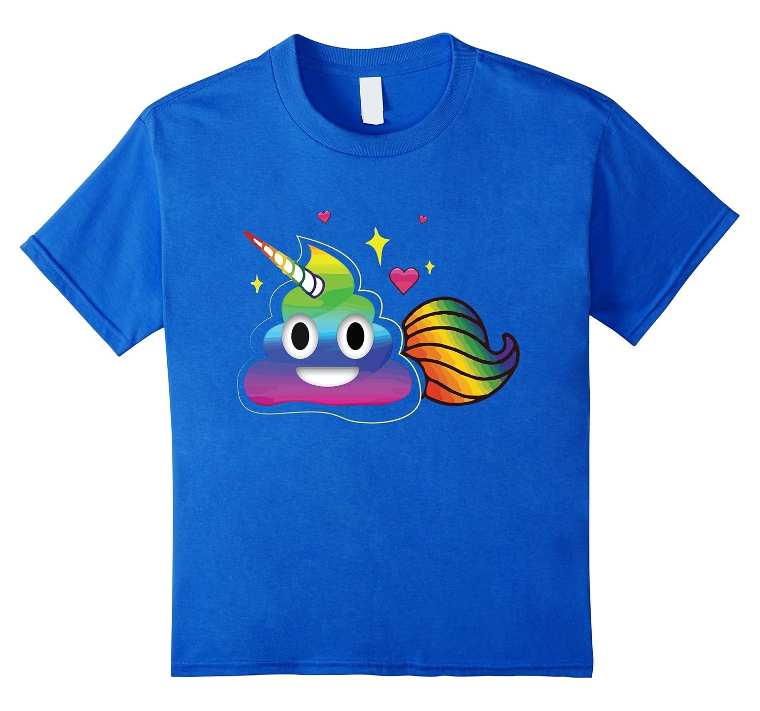 Cute Girl Rainbow Emoji Poop T Shirt-Teehay