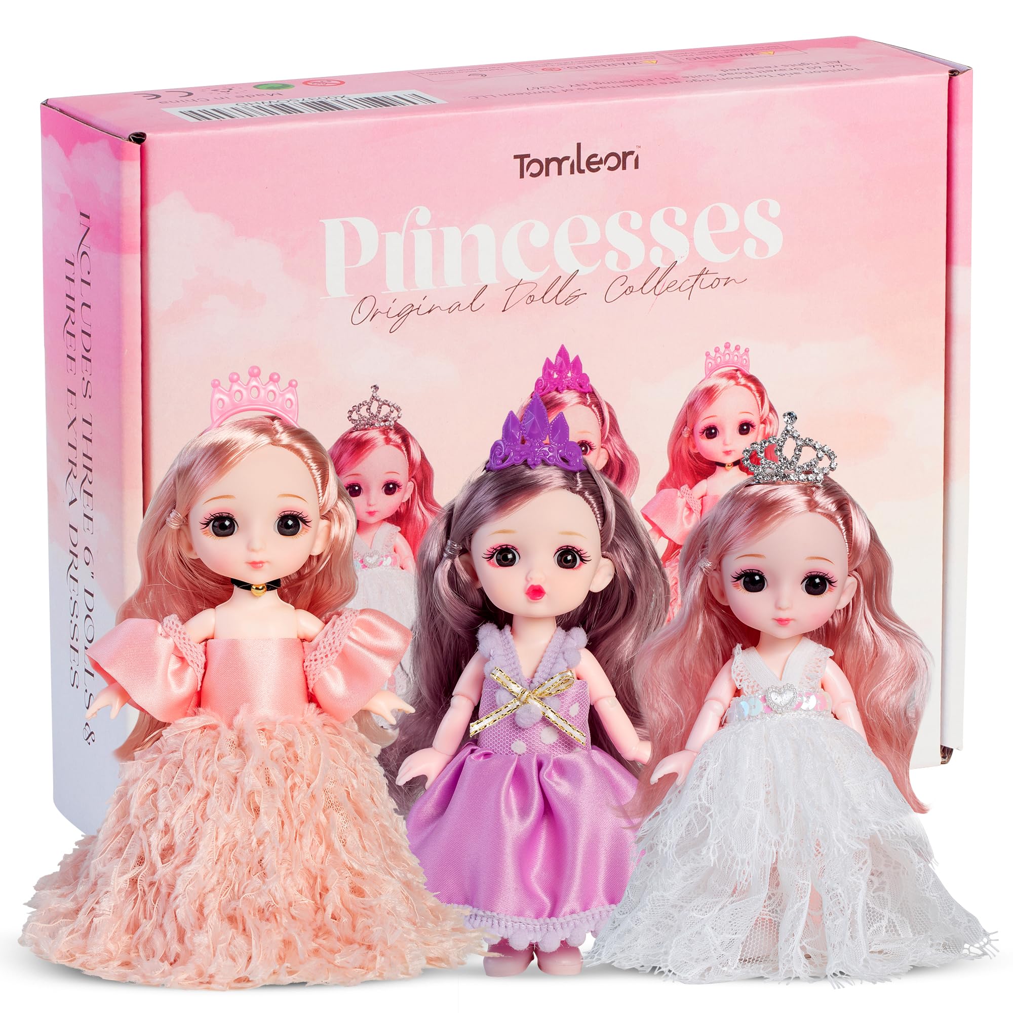 Mua Little Dolls Set with Mini Princess Dolls for Girls – Princess Toy ...