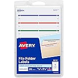 Amazon.com : Avery Print or Write File Folder Labels for Laser and ...
