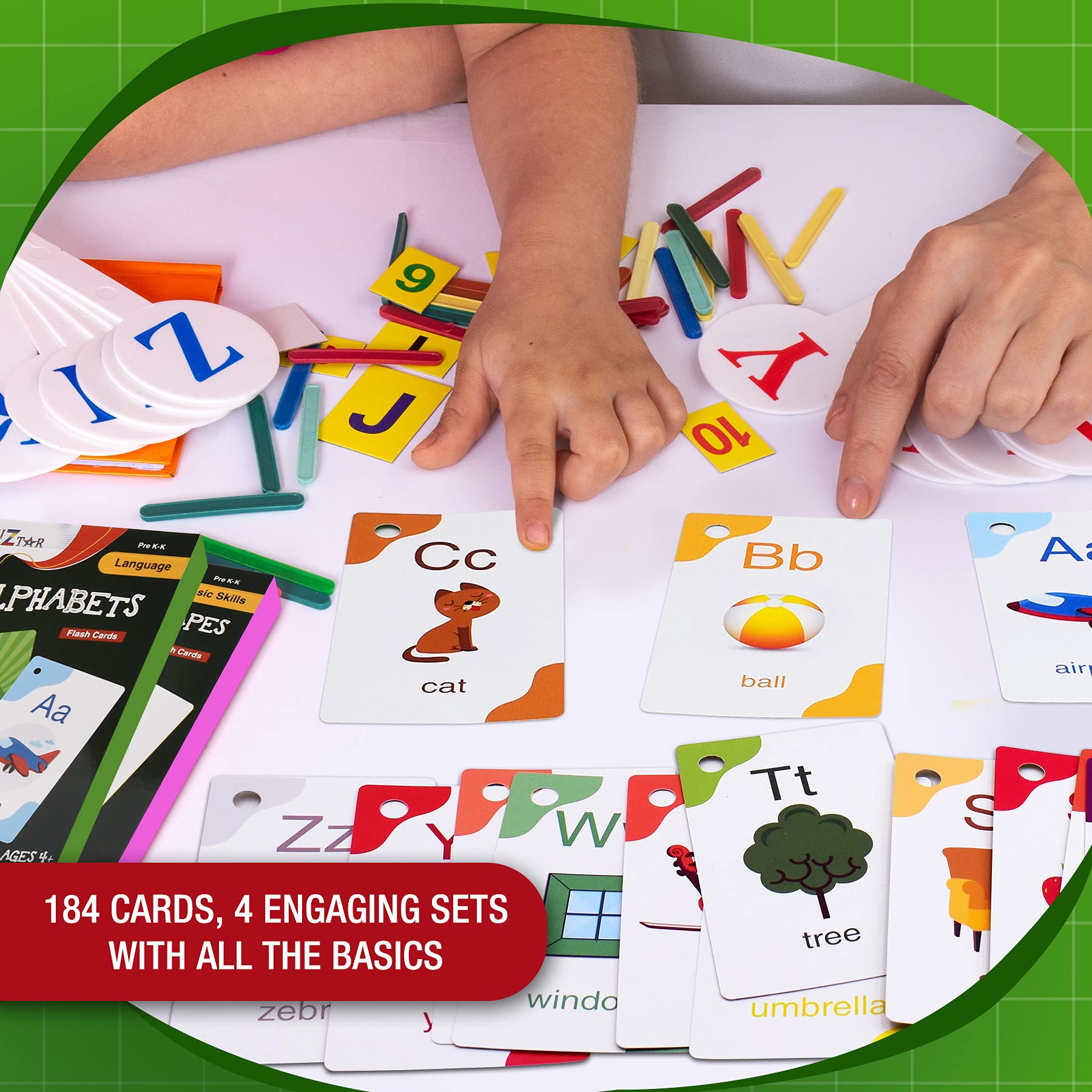 Mua Educational Flash Cards for Toddlers - Set of 4 184 Cards Numbers ...