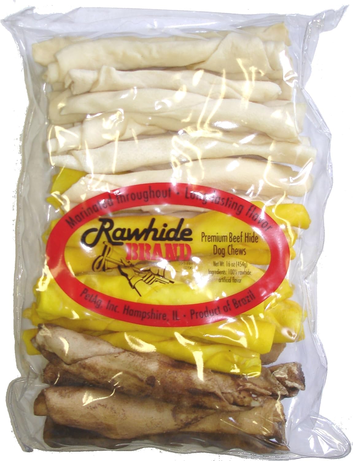 Amazon.com : Rawhide Brand 5" Assorted Rawhide Twist Sticks - Natural ...