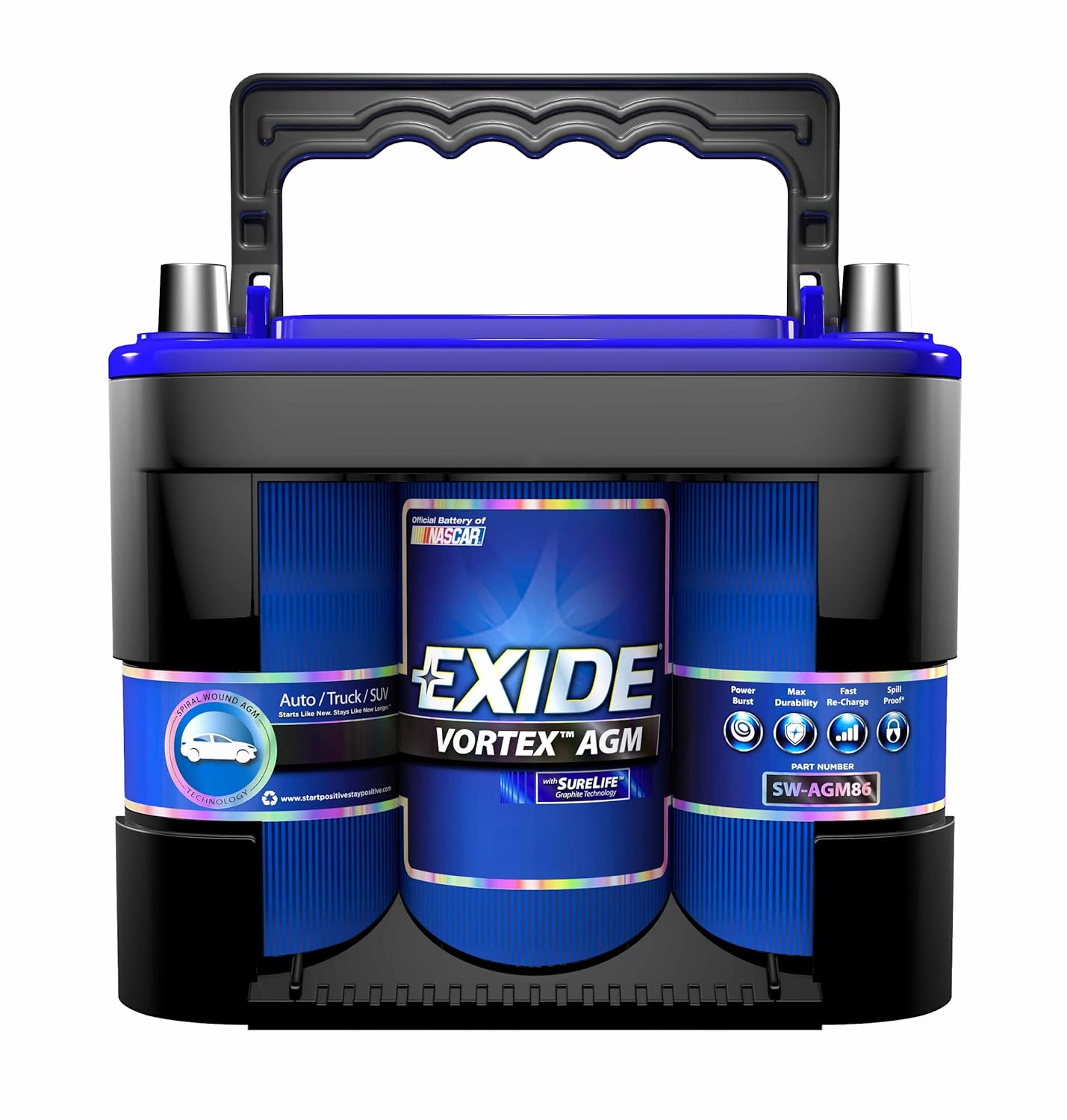 Amazon.com: Exide SW-AGM85 Vortex Spiral Wound AGM Battery: Automotive