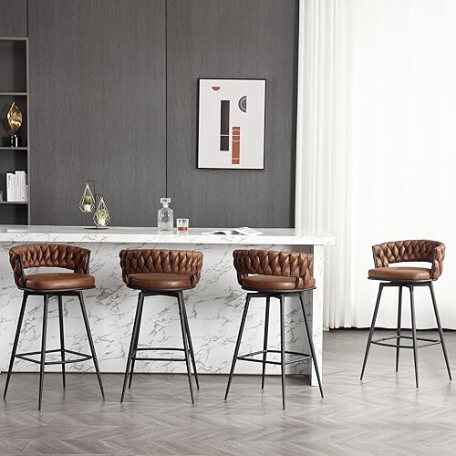 BFZ 26inch Bar Stools Set of 4, Counter Height Bar Stools, 180° Swivel ...