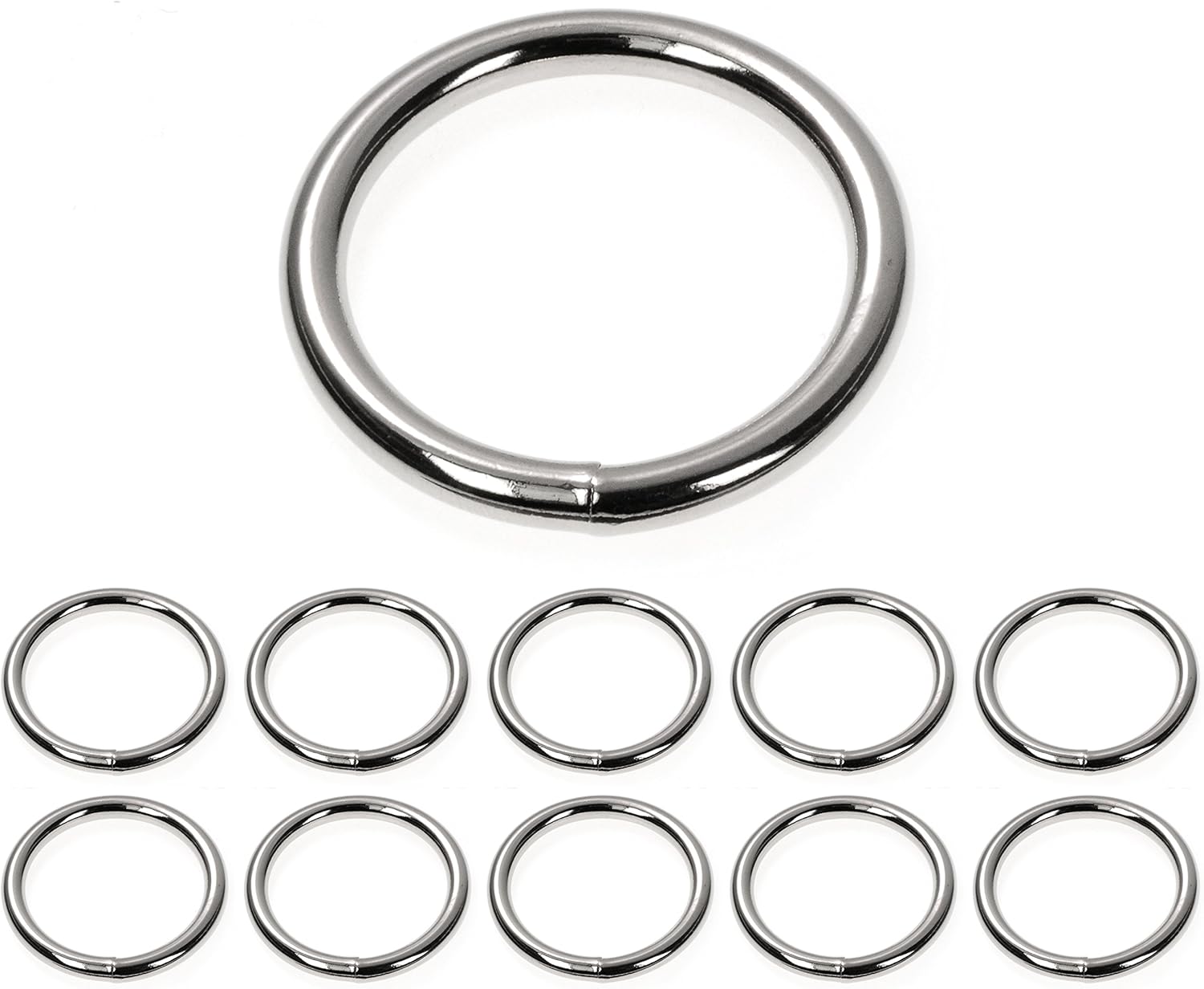 10 anneaux en acier, diamètre extérieur 40mm (intérieur 30mm) épaisseur ...