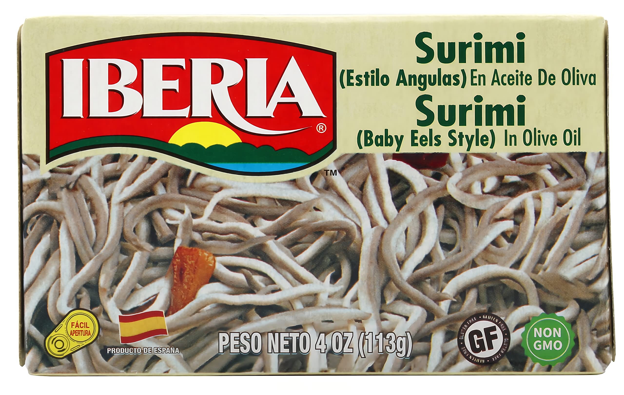Iberia Baby Eels In Olive Oil, 4 Oz Surimi Style Angulas on Galleon ...