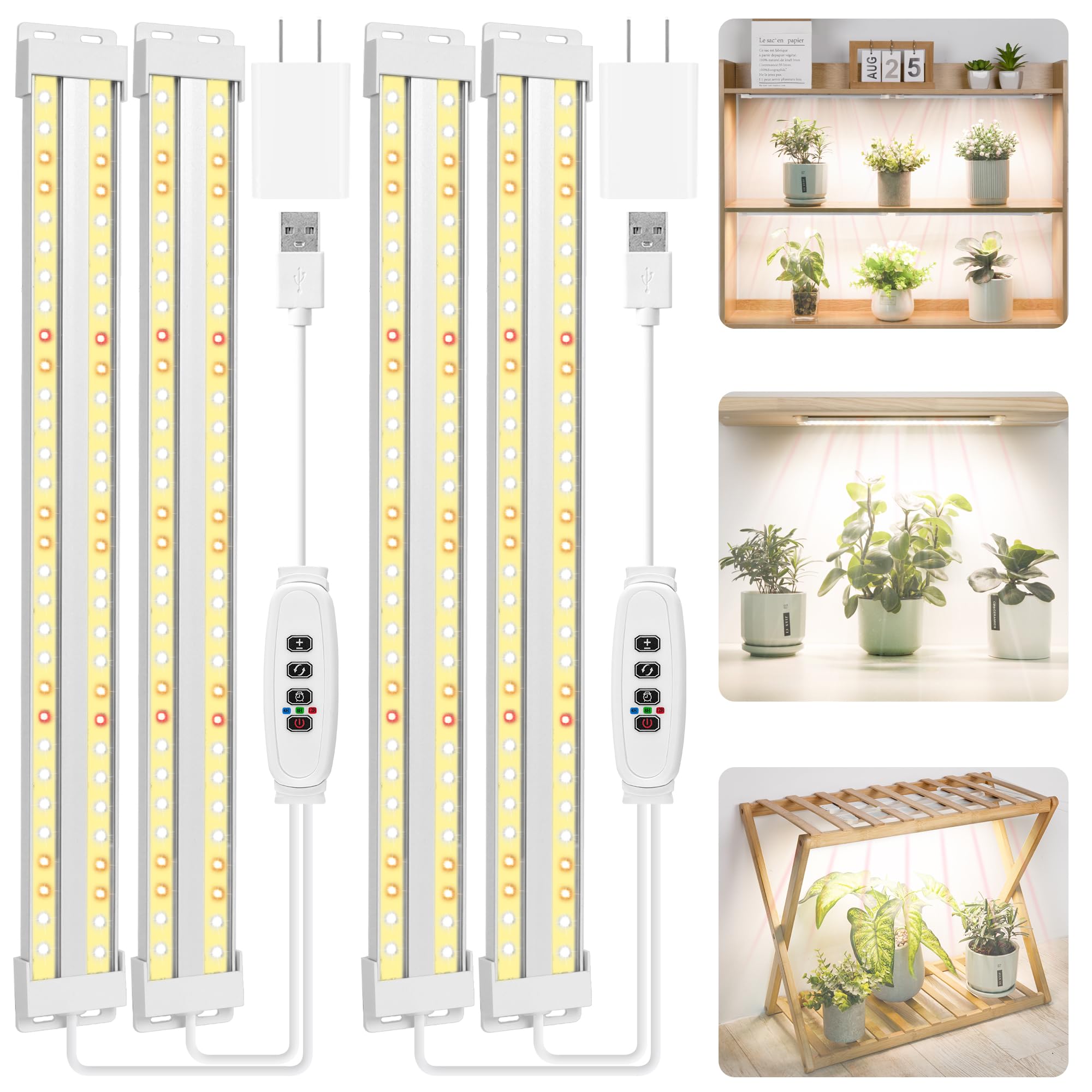 FOXGARDEN Dual-Row Grow Lights for Indoor Plants, 240 LEDs Grow Light ...