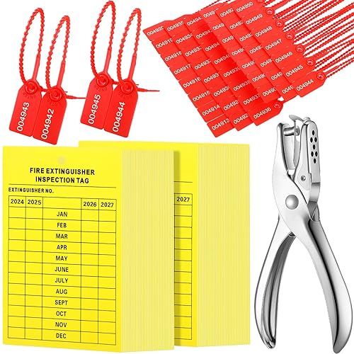 Chunful 101 Pieces Monthly Fire Extinguisher Inspection Tags 2025 to ...